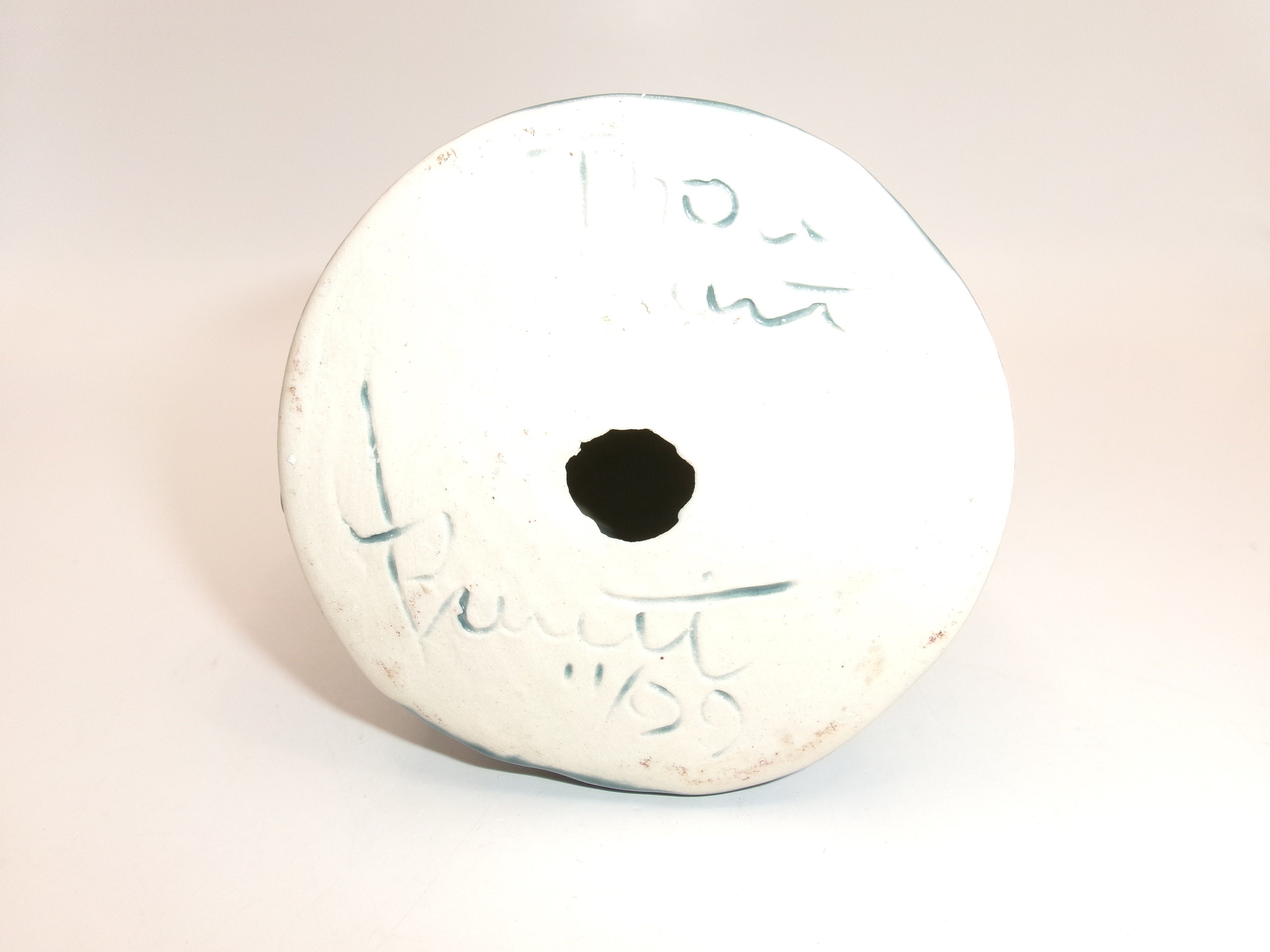 Thou Art Pottery Blue Angel Ceramic Figurine Signed Jerry Pruitt 1999 ...