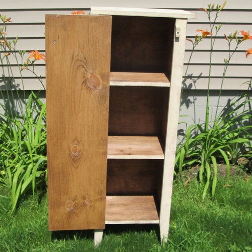Antique White Small Square Cabinet - Etsy