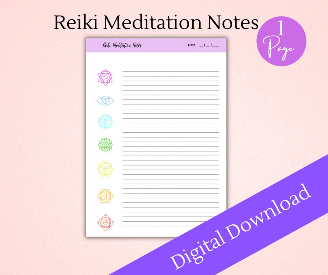 Reiki Meditation Notes, Reiki Forms, Reiki Session Board, Reiki Session ...