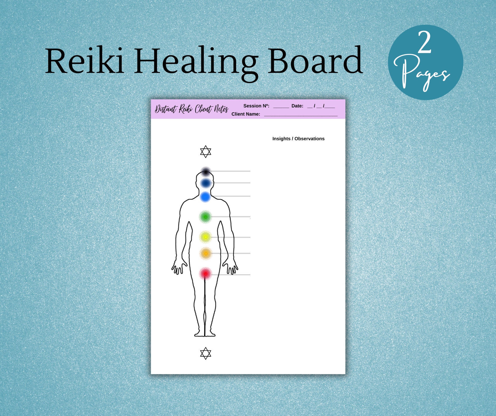 Distance Reiki Forms, Reiki Session Board, Reiki Session Form Bundle ...