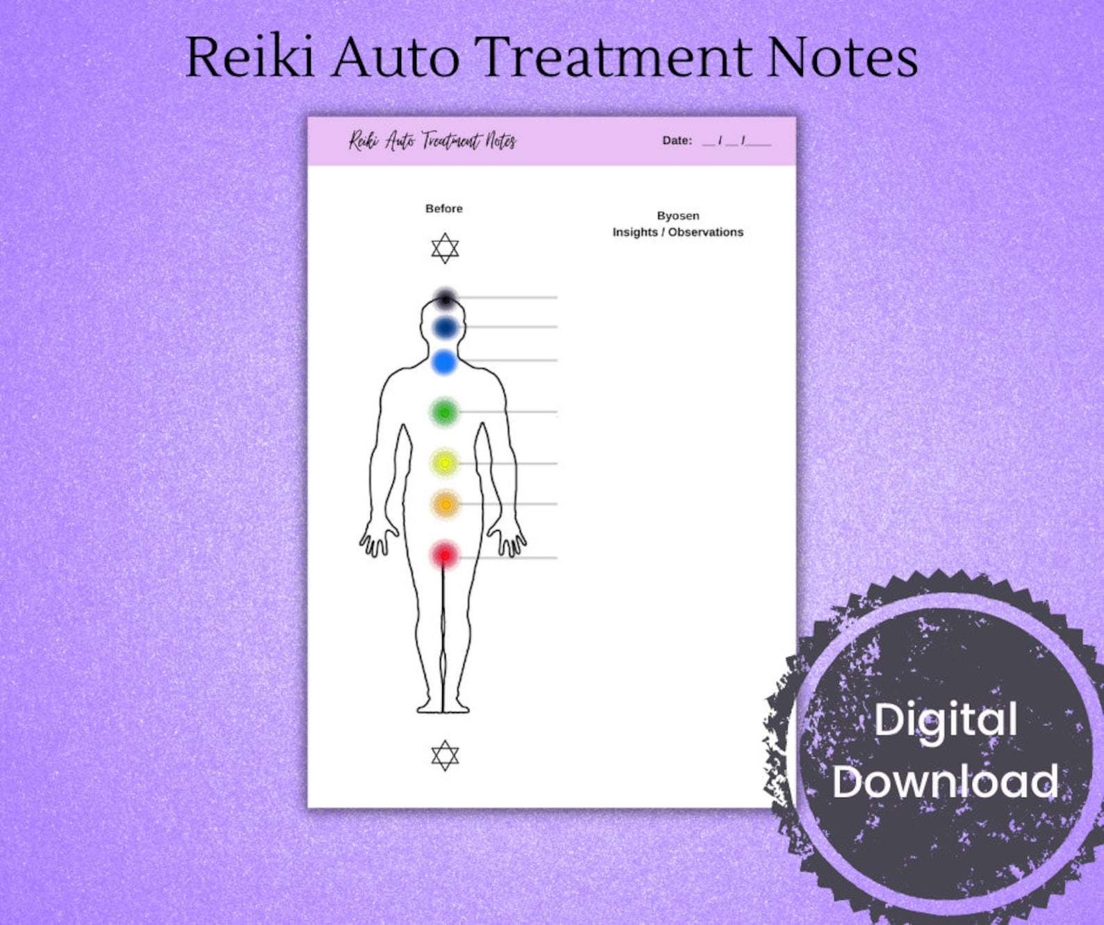 Reiki Forms, Reiki Session Board, Reiki Session Form Auto Treatment ...