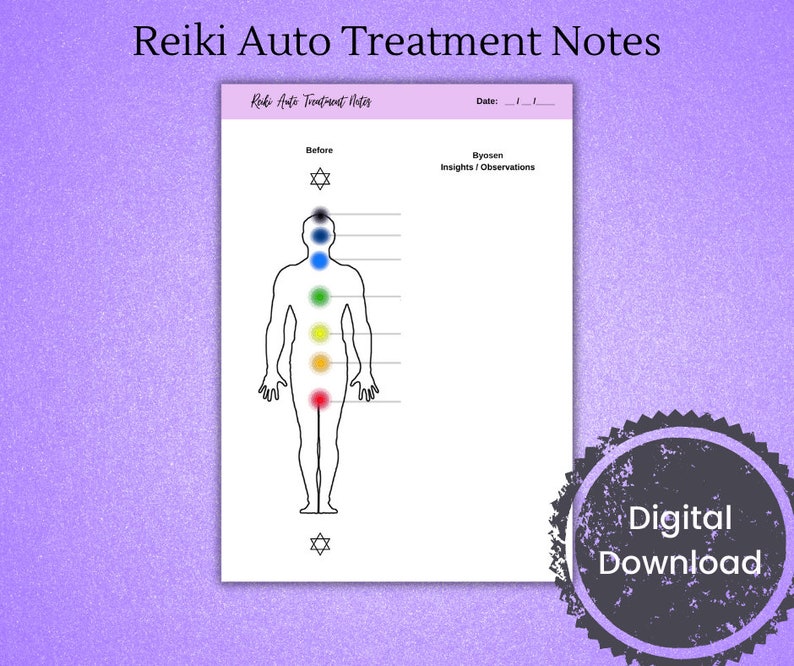 Reiki Forms, Reiki Session Board, Reiki Session Form Auto Treatment ...