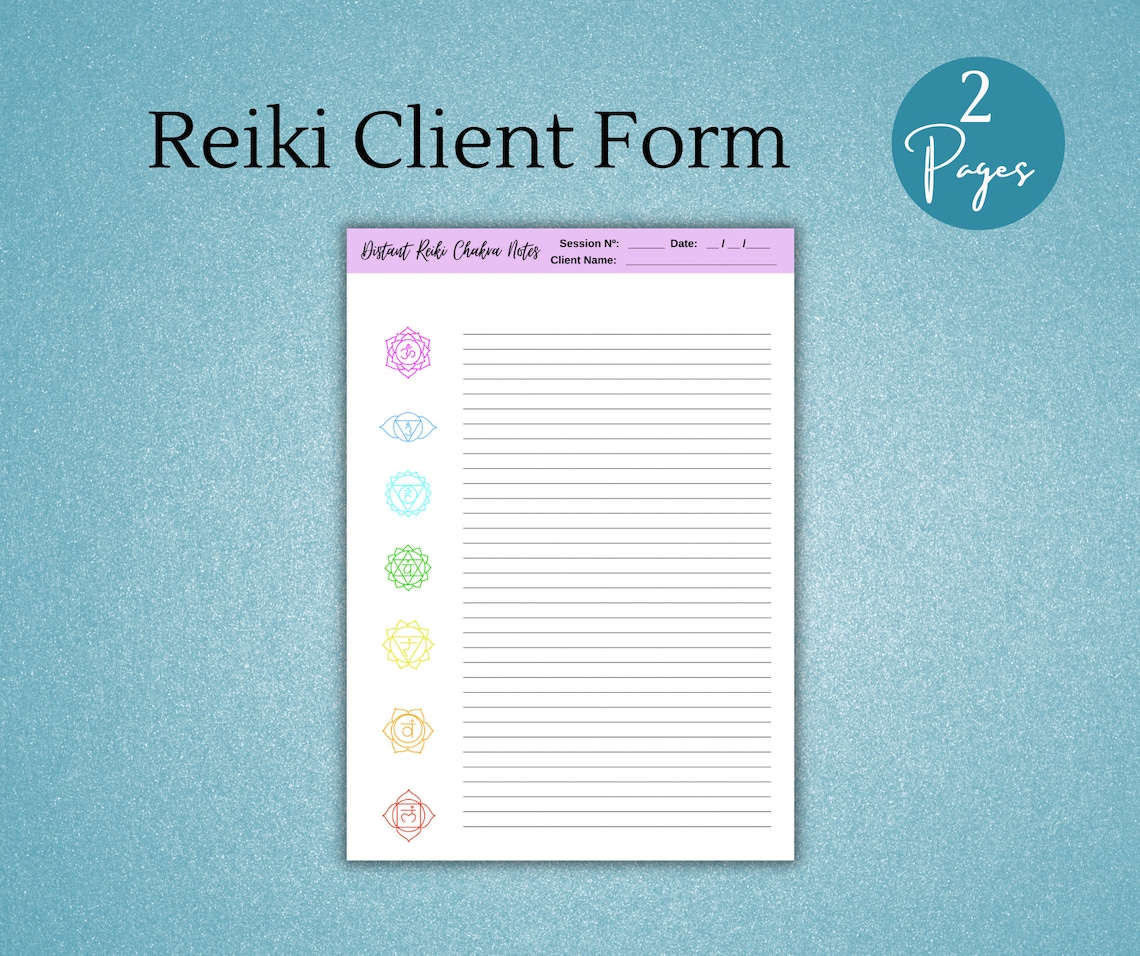 Distance Reiki Forms, Reiki Session Board, Reiki Session Form Bundle ...
