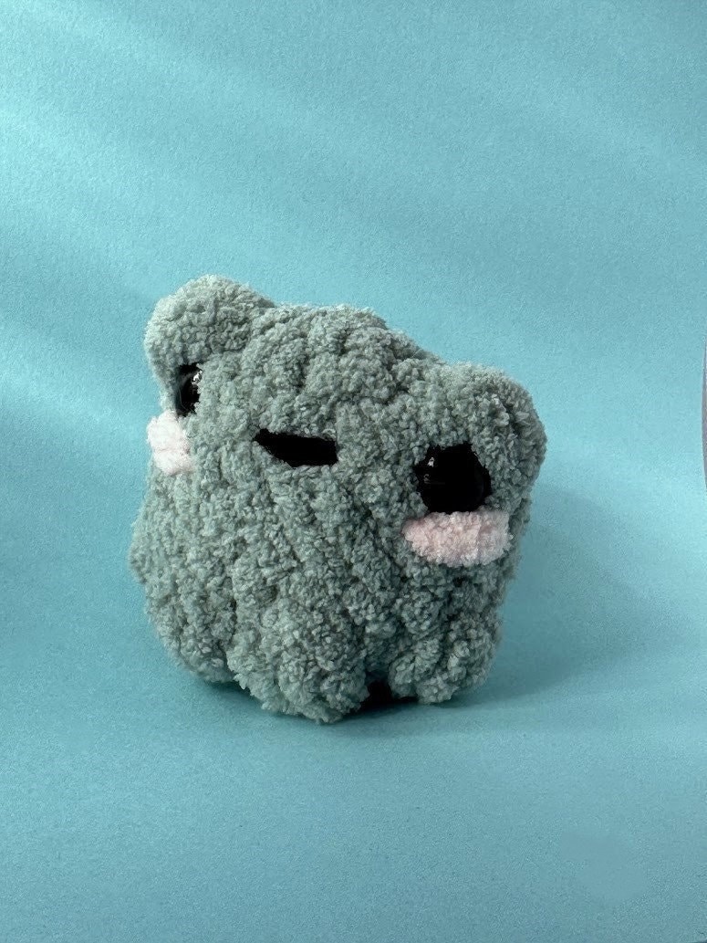 Round Cute Frog Crochet Plush Toy - Etsy