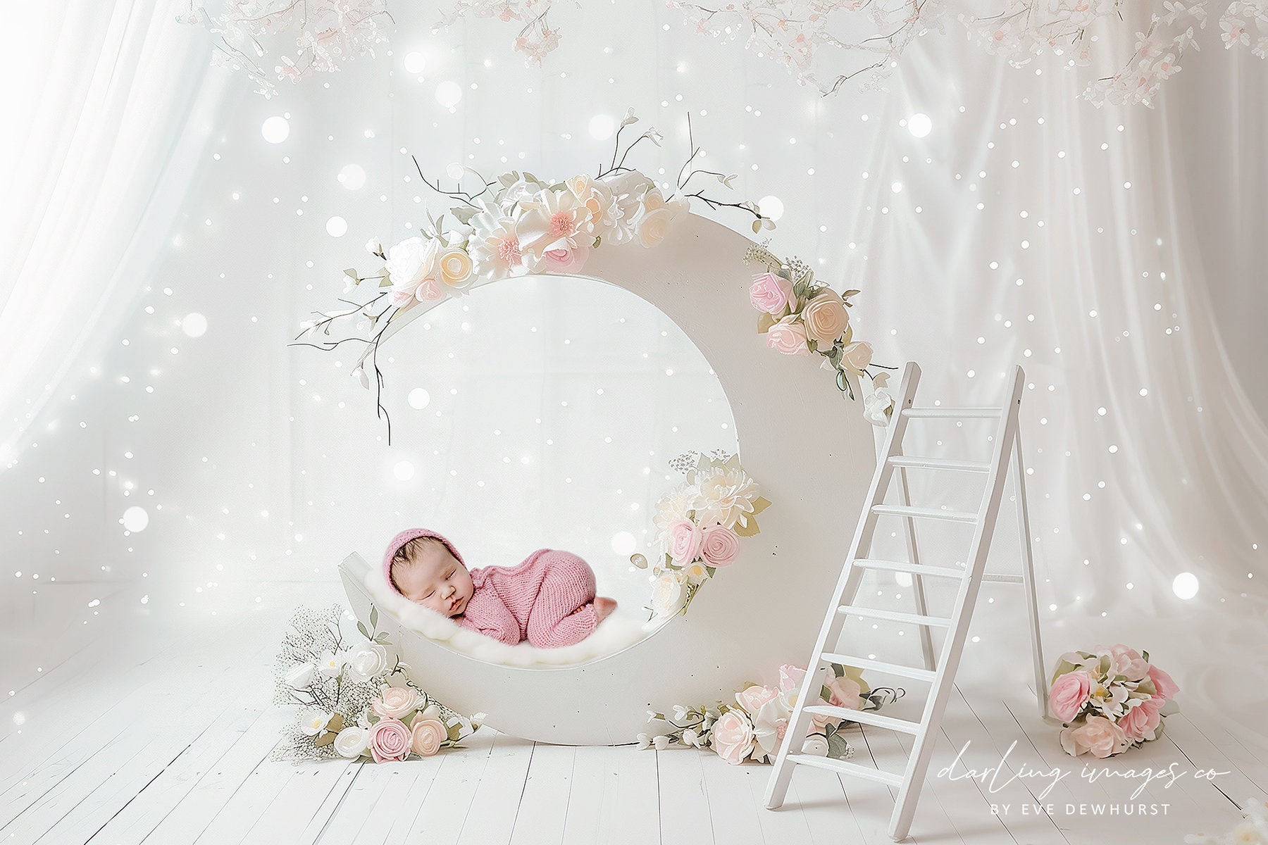 Newborn Digital Backdrop, Newborn Composite, Newborn Background, Floral ...