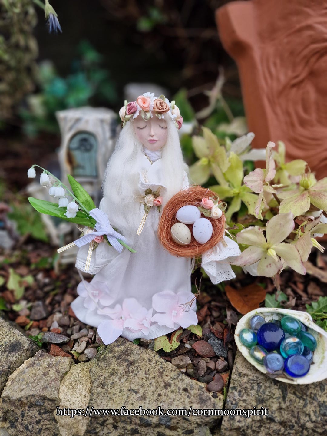One of a Kind, Hand-crafted Spirit Art Doll of Gentle Flower Spirit ...