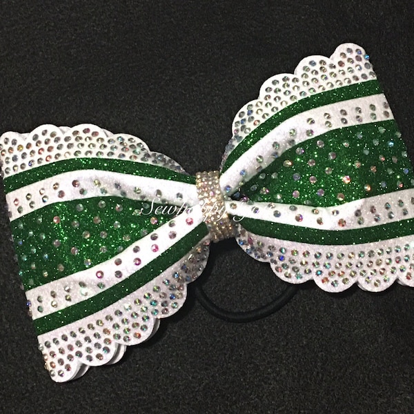 Green Cheer Bow - Etsy