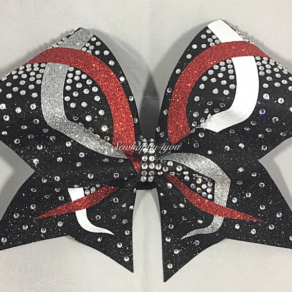 Red and Silver Bow - Etsy
