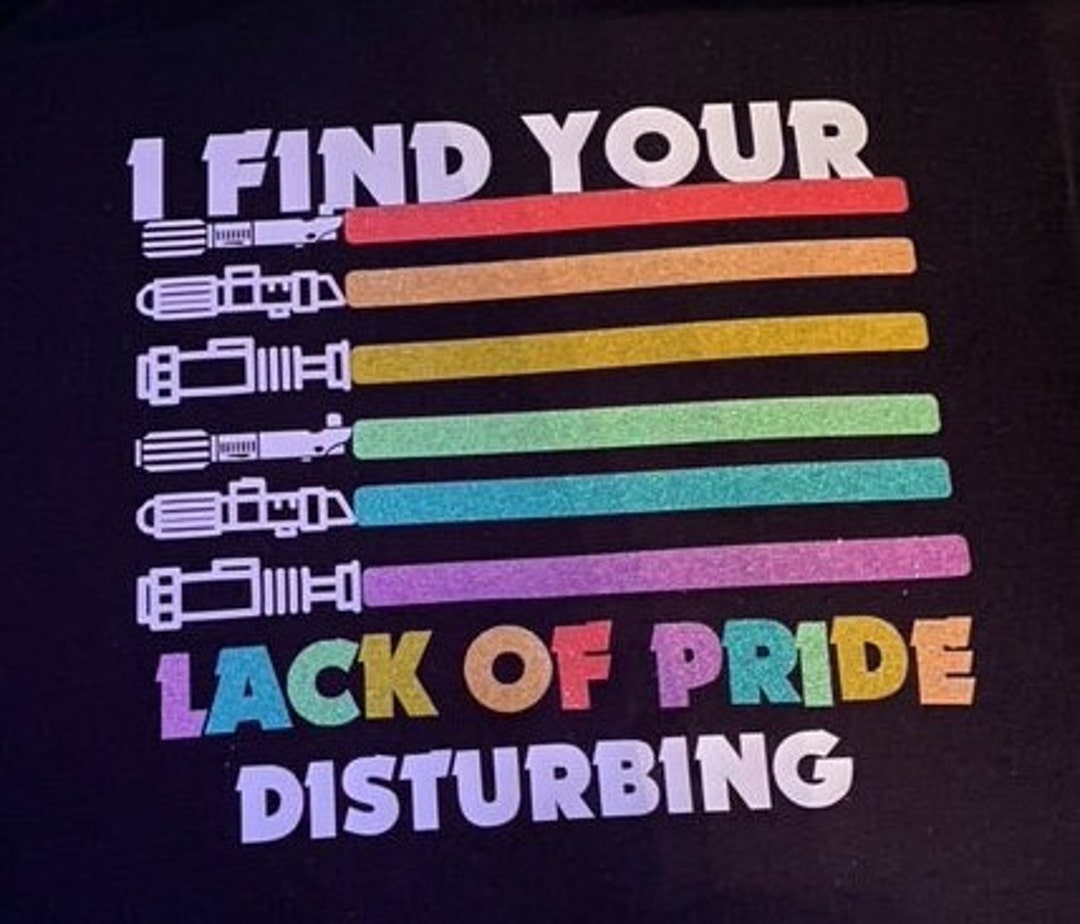 Glow in the Dark Lightsaber Pride Shirt - Etsy