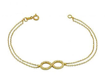 Infinity 14k Solid Gold Necklace Best Price | Etsy