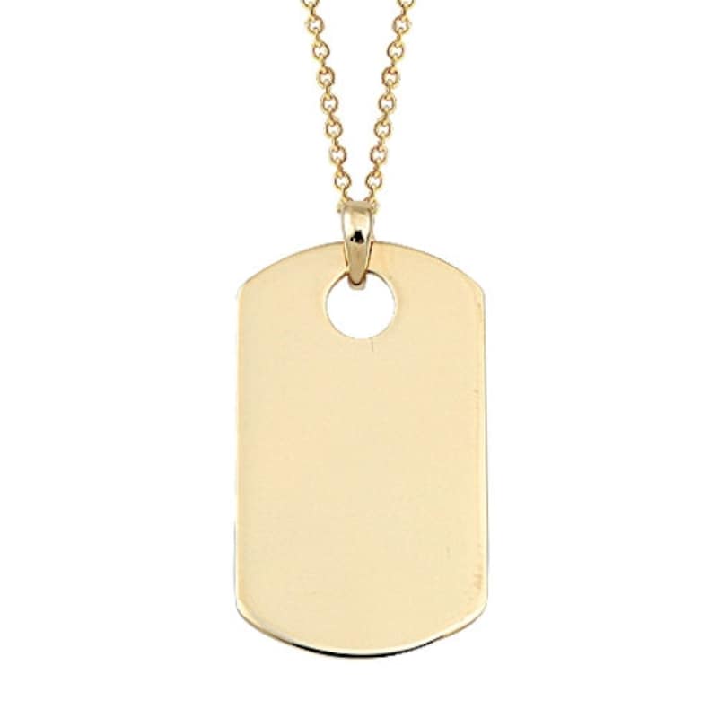 Gold Dog Tag - Etsy