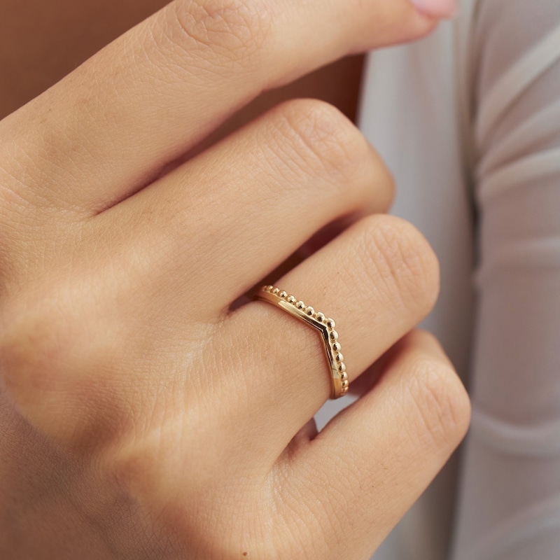 Gold Chevron Wedding Band - Etsy