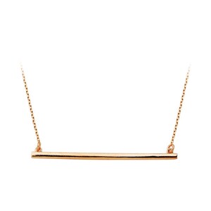 Stick Bar 14k Solid Gold Necklace Best Price - Etsy