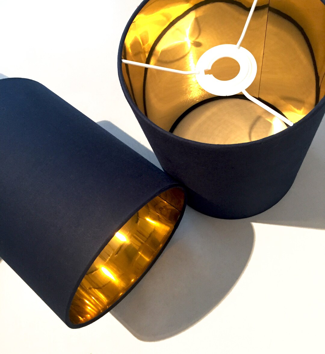 Gold Mirrored Bespoke Lampshade Ceiling Shade Table Lamp Pendant ...