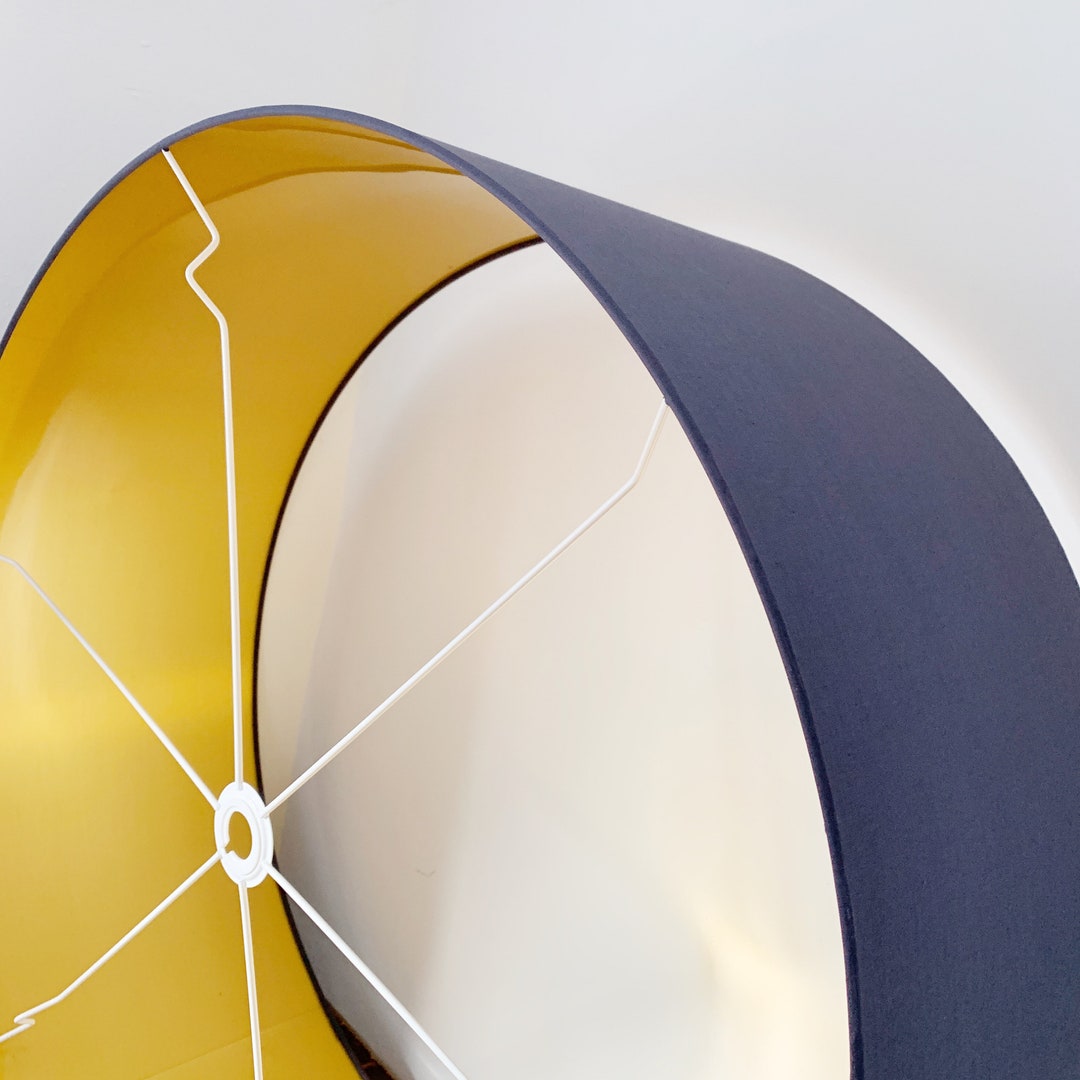 Brushed Gold Lampshade | Ceiling Shade | Table Lamp | Drum Lampshade ...