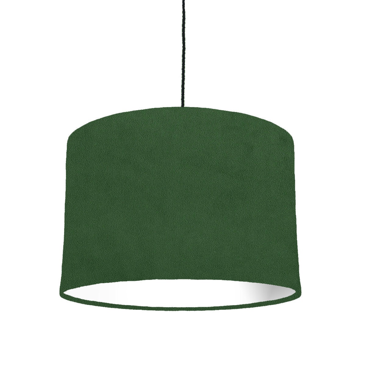 Suede Forest Green Lampshade Mix & Match Ceiling Shade - Etsy Nederland