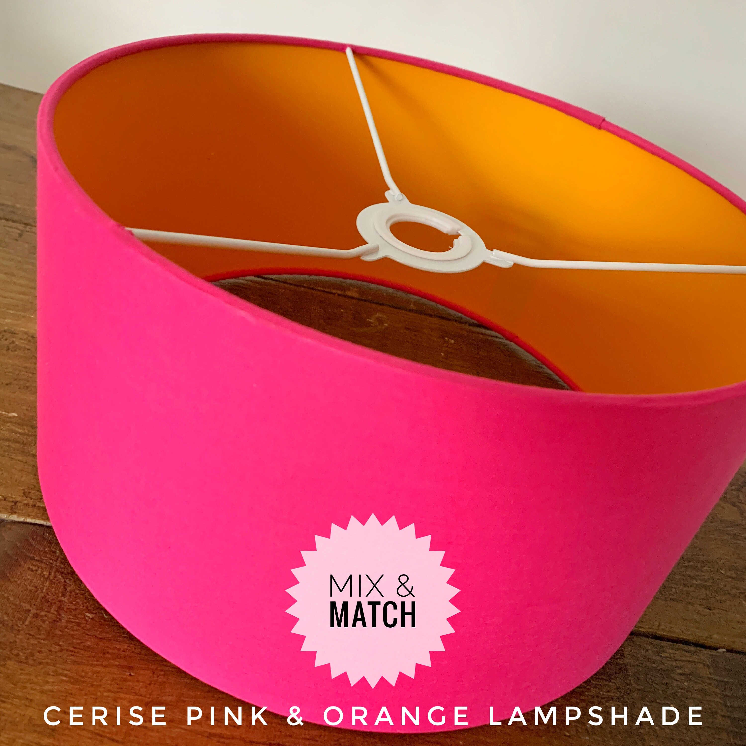 Cerise Pink Drum Lampshade - Handmade Cotton Ceiling/table Shade - Etsy