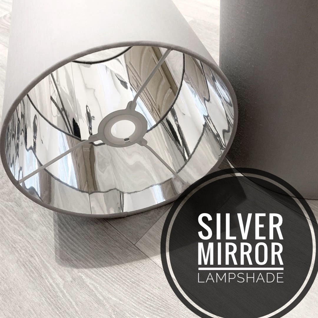 Silver Mirrored Lampshade | Ceiling Shade | Table Lamp | Pendant ...