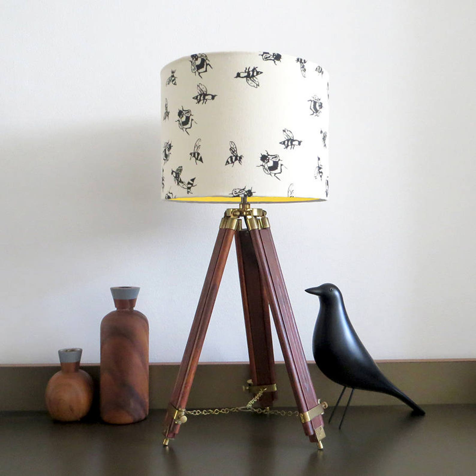 Bumble Bee lampshade Ceiling Shade Table Lamp Drum | Etsy
