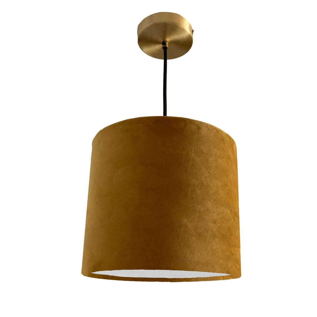 Mustard Velvet Lampshade | Ceiling Shade | Table Lamp | Pendant ...
