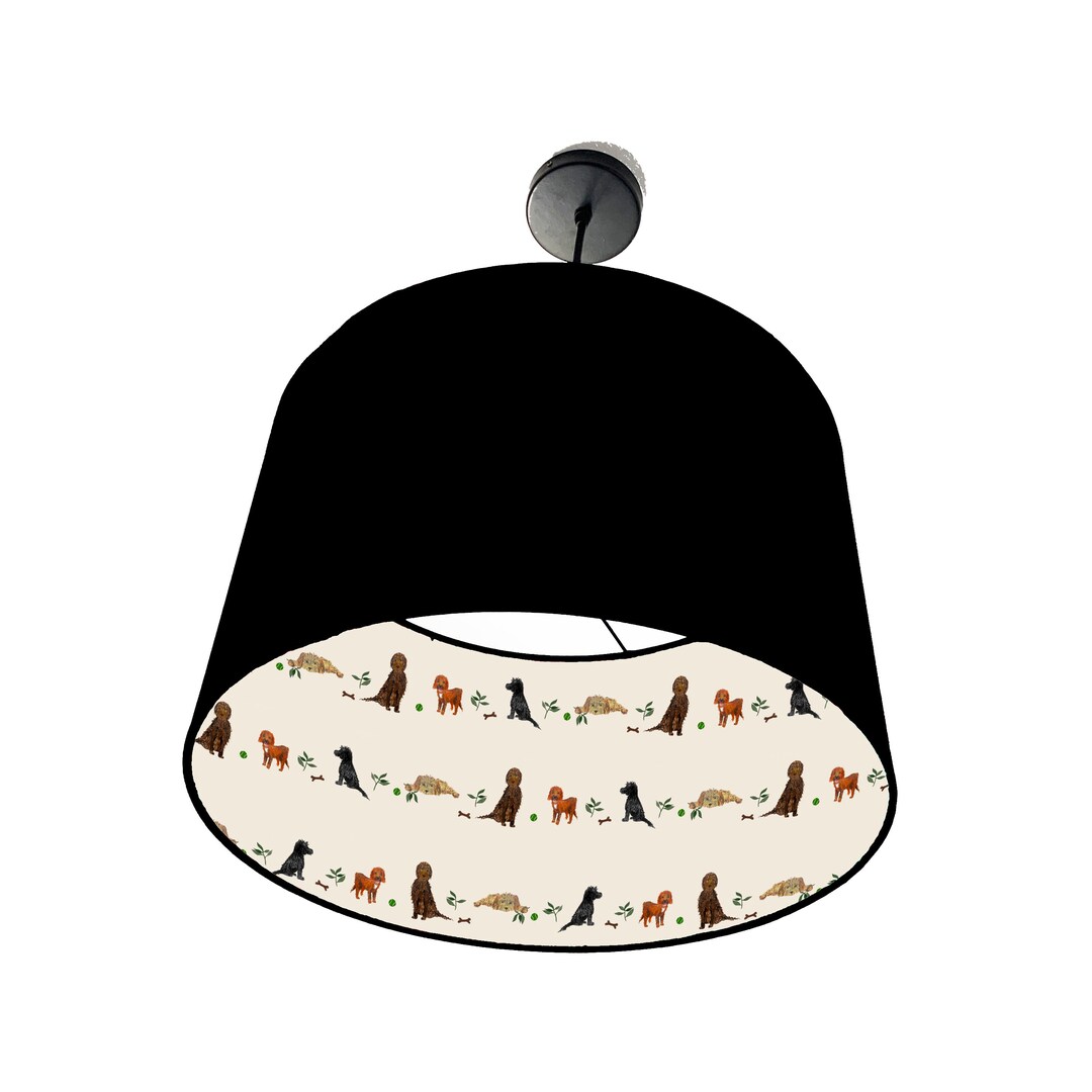 Cockapoo Lined Lampshade - Inside Out | Ceiling Shade | Table Lamp ...