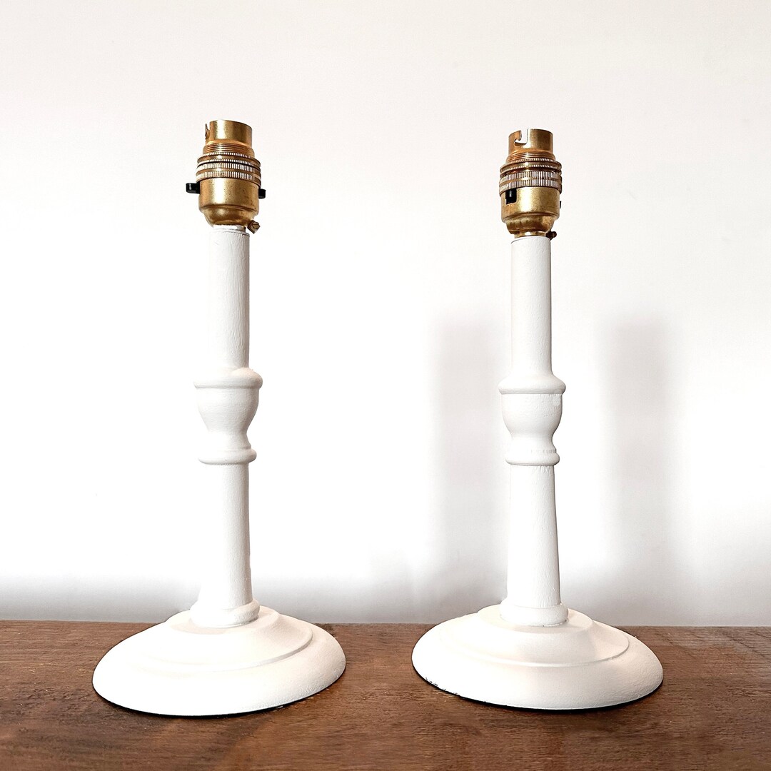 Motis Table Lamp Painted in Farrow and Ball Colours | Wooden Lamp Base ...