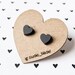 Mini Black Heart Studs Valentine's Day | Etsy