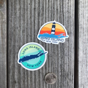Long Island New York Stickers Set of 2 - Etsy