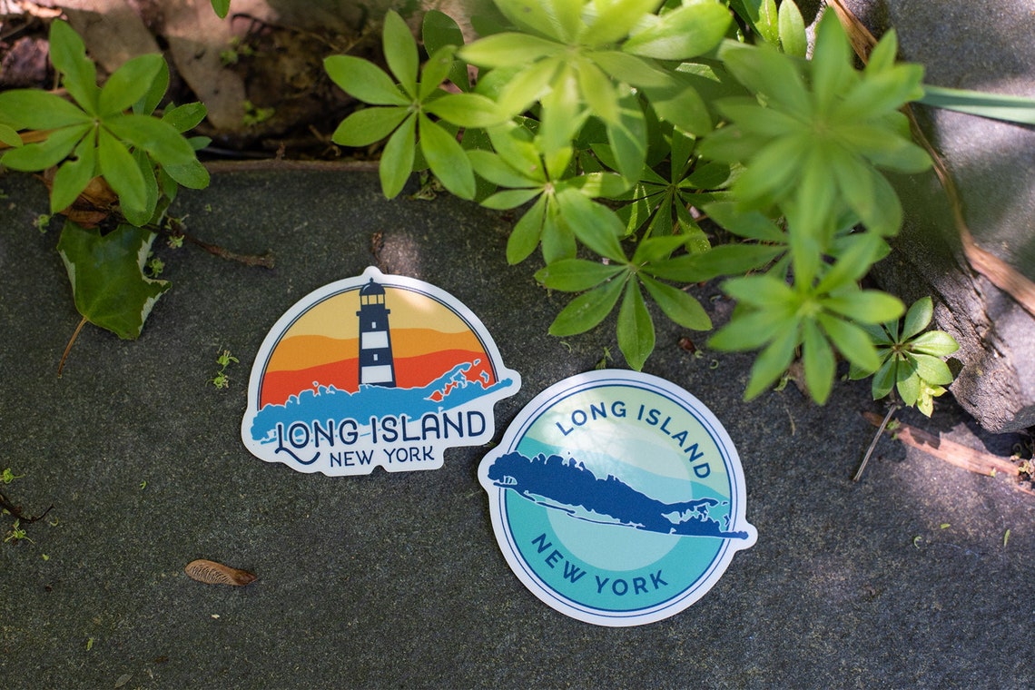 Long Island New York Stickers Set of 2 - Etsy
