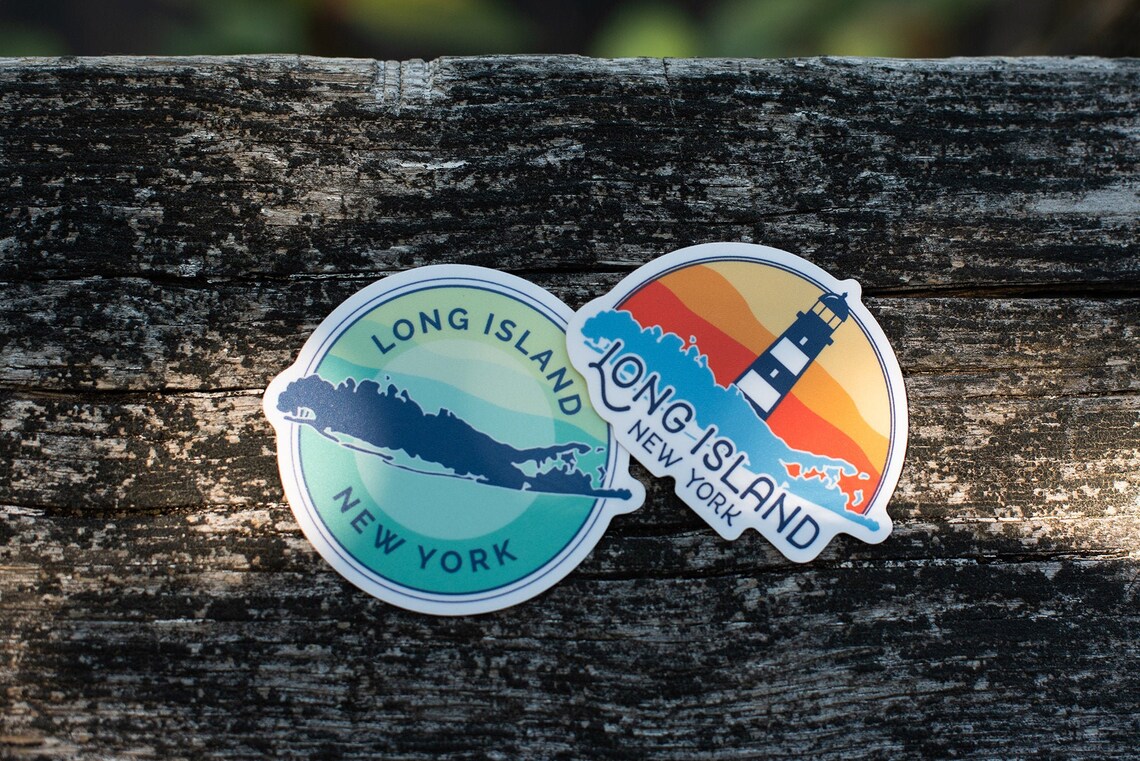 Long Island New York Stickers Set of 2 - Etsy