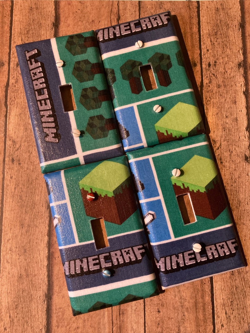 Minecraft Light Switch Cover Outlet Cover Wall Decor Room - Etsy.de