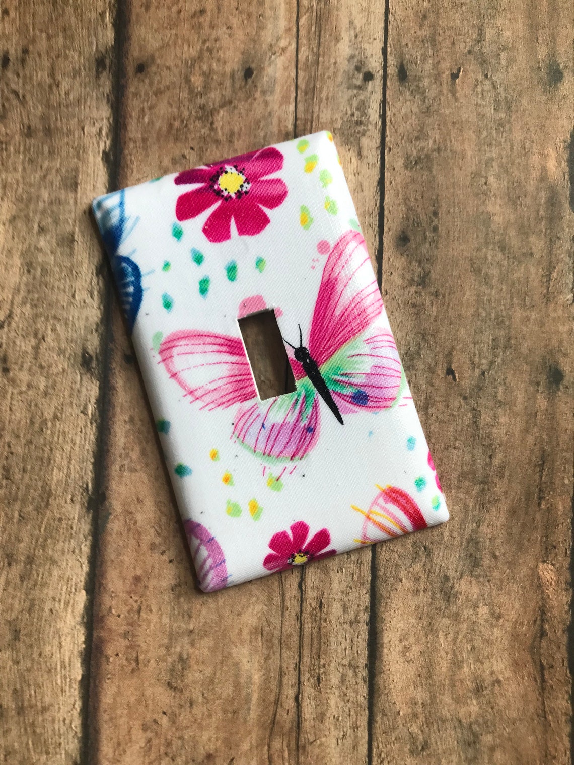 Butterfly Floral Light Switch Cover Outlet Cover Room Decor Bathroom ...