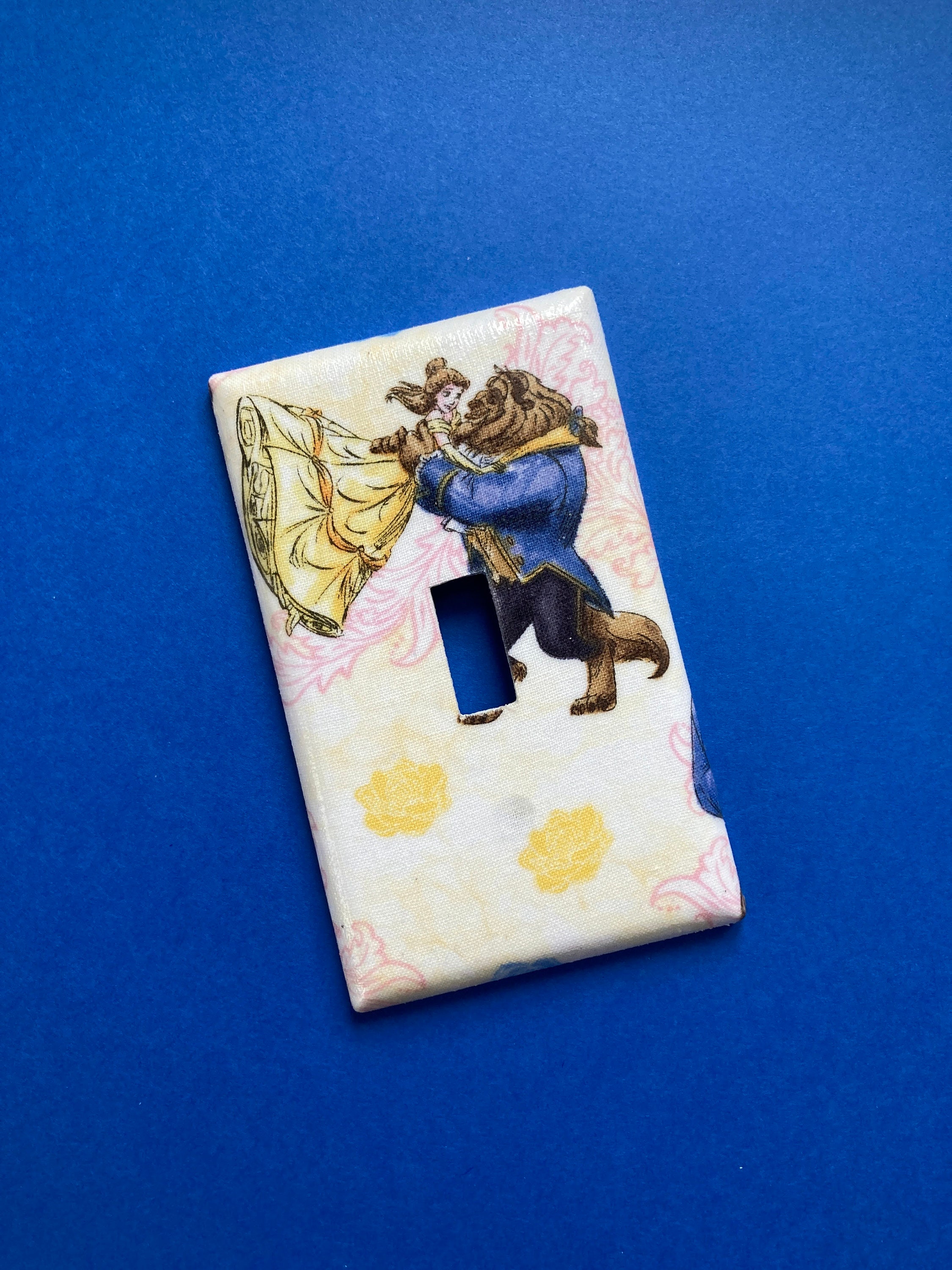 Disney Princess Light Switch Cover Outlet Cover Belle Beast | Etsy
