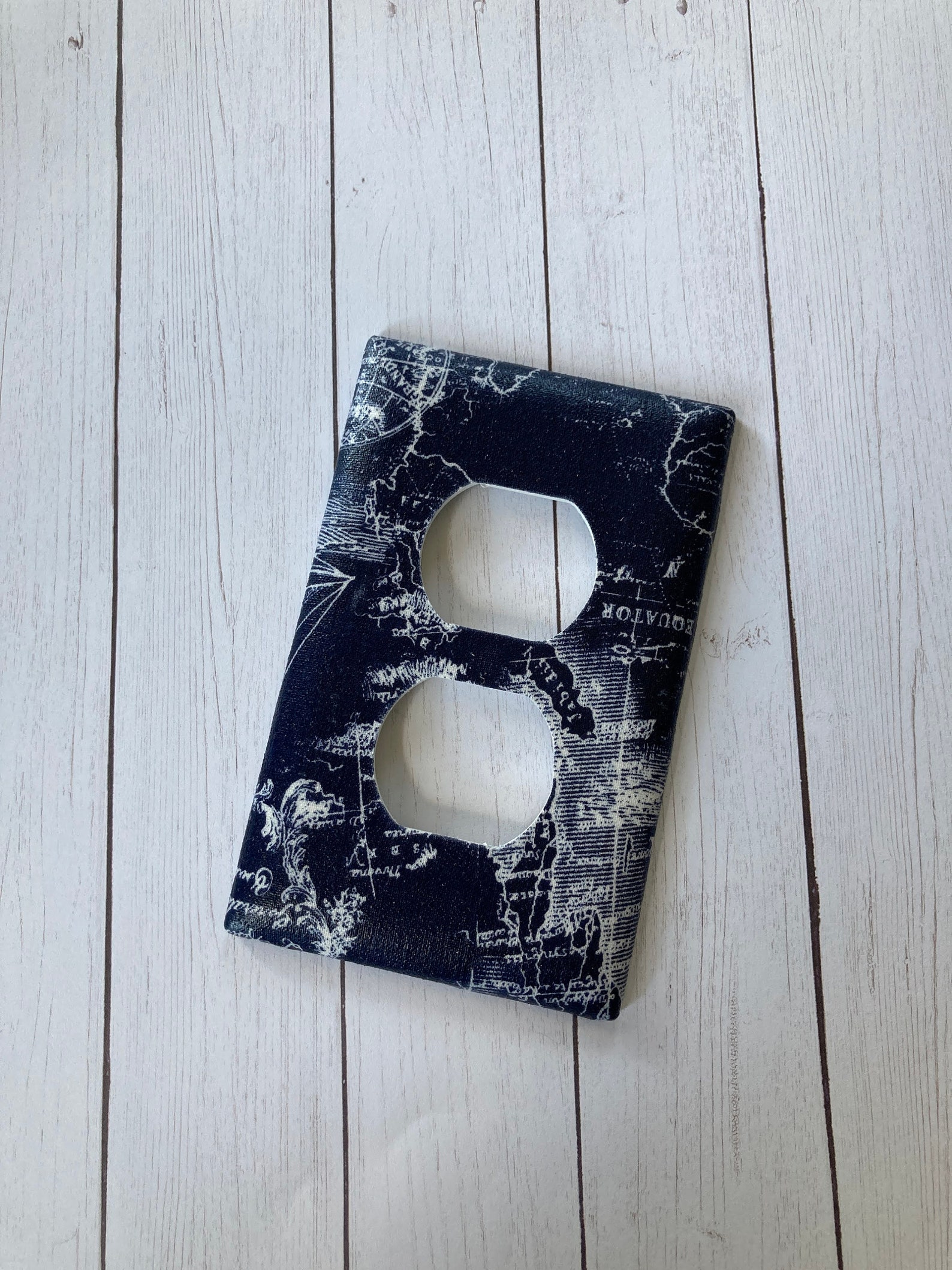 Nautical Navy Blue Compass Sailing Ship Map Light Switch Plate | Etsy