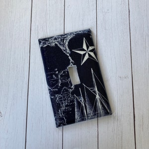 Nautical Navy Blue Compass Sailing Ship Map Light Switch Plate Outlet ...
