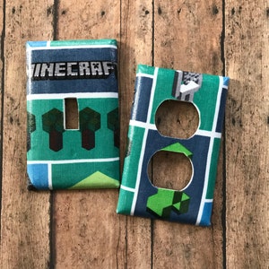 Minecraft Light Switch Cover Outlet Cover Wall Decor Room Decor ...