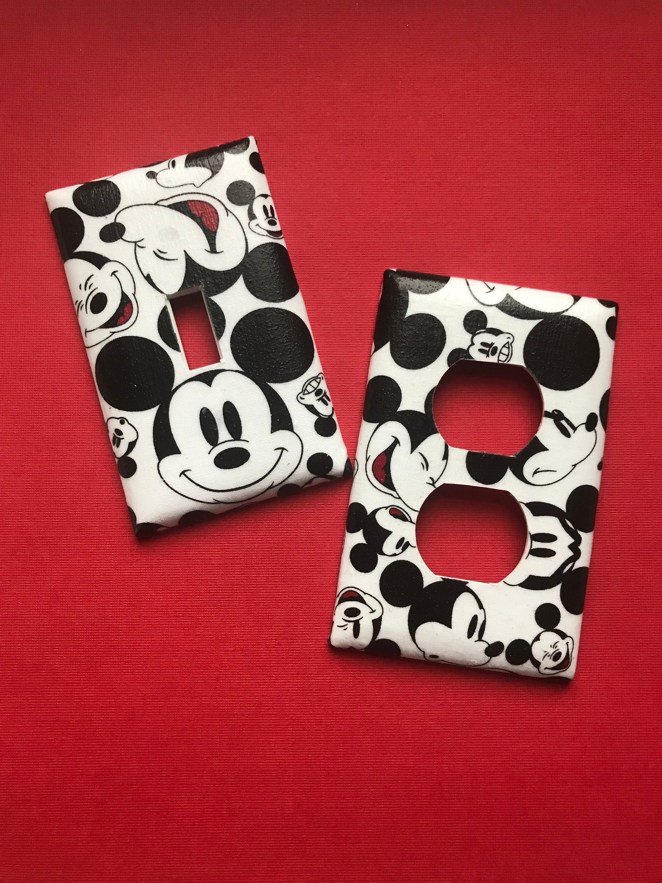 Smiling Mickey Mouse Light Switch Cover Outlet Cover Bedroom Bathroom ...