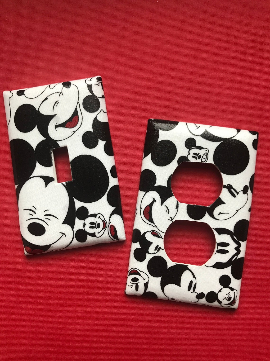 Smiling Mickey Mouse Light Switch Cover Outlet Cover Bedroom Bathroom ...