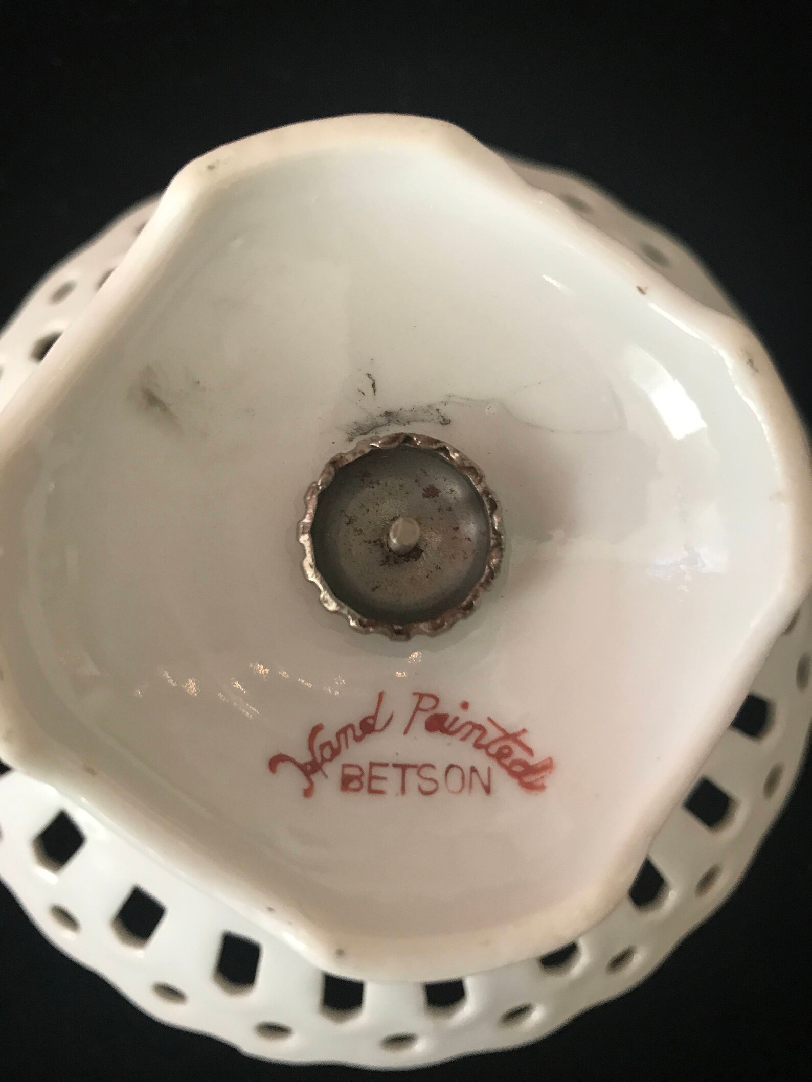 Vintage Betson Reticulated Edge Gold Rim Pedestal Candy Dish - Etsy