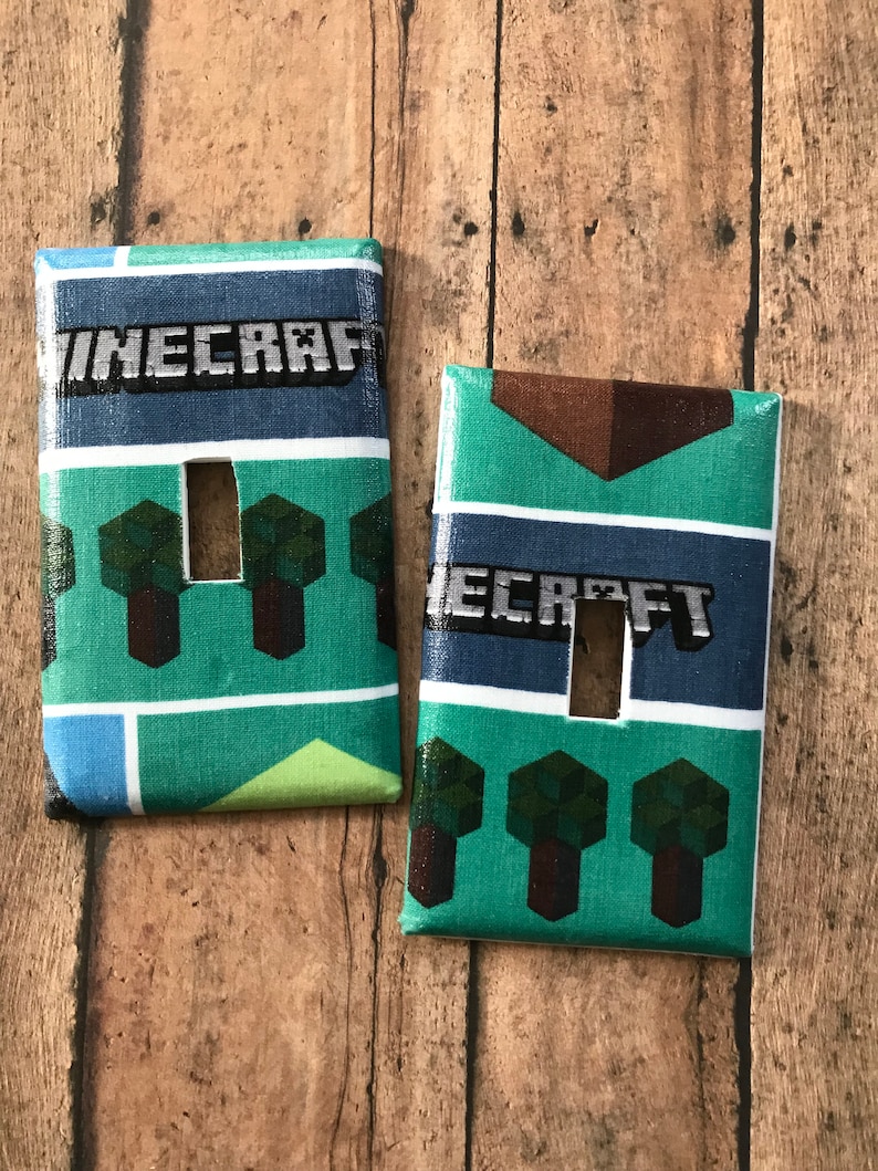 Minecraft Light Switch Cover Outlet Cover Wall Decor Room - Etsy