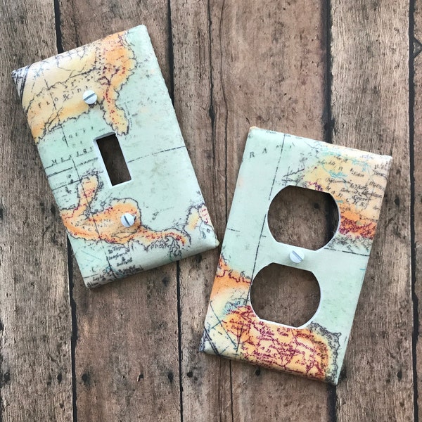 Nautical Map Light Switch - Etsy