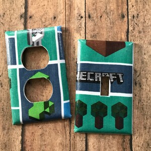Minecraft Light Switch Cover Outlet Cover Wall Decor Room Decor ...
