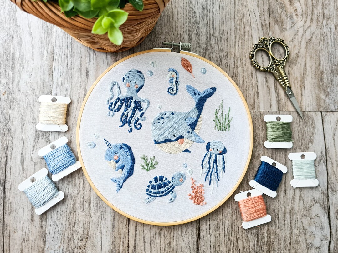 SEA CREATURES // PDF Embroidery Pattern - Etsy