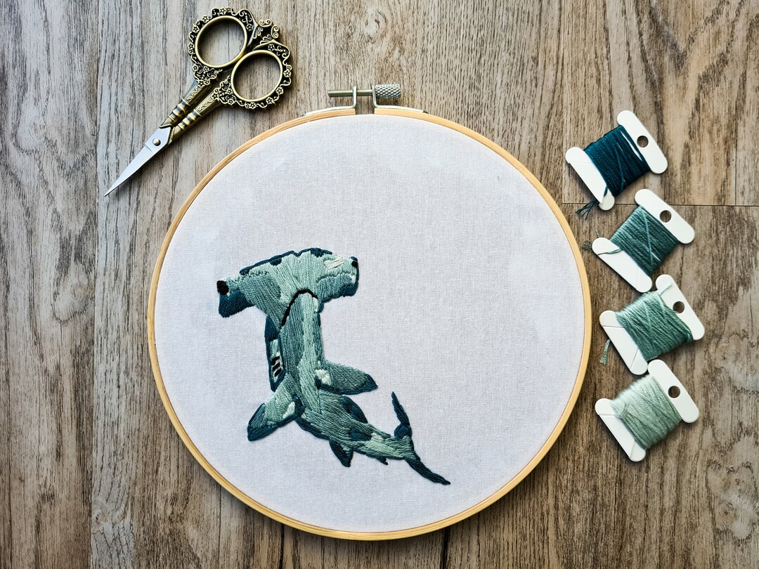 SHARK // PDF Embroidery Pattern - Etsy