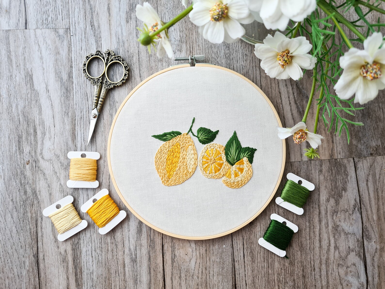 LEMONS // PDF Embroidery Pattern - Etsy