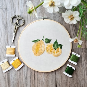 LEMONS // PDF Embroidery Pattern - Etsy