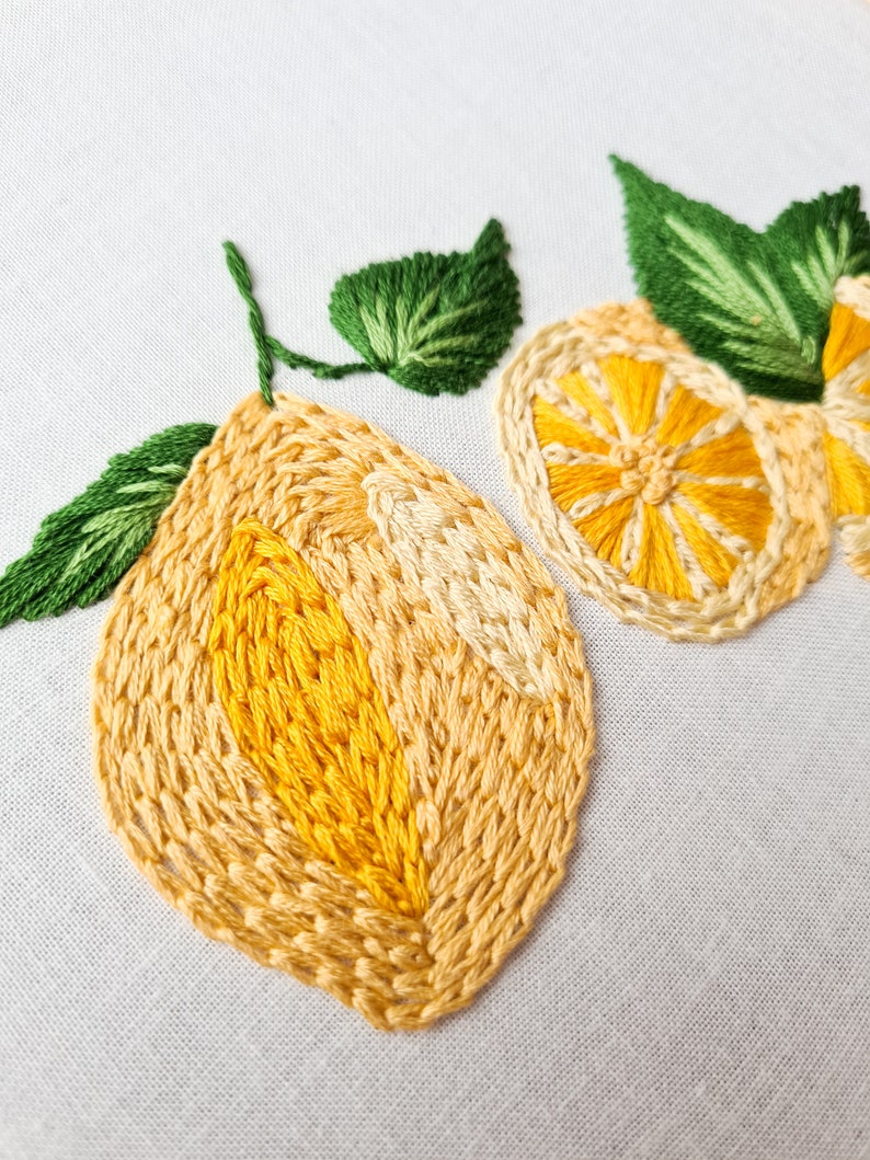 LEMONS // PDF Embroidery Pattern - Etsy