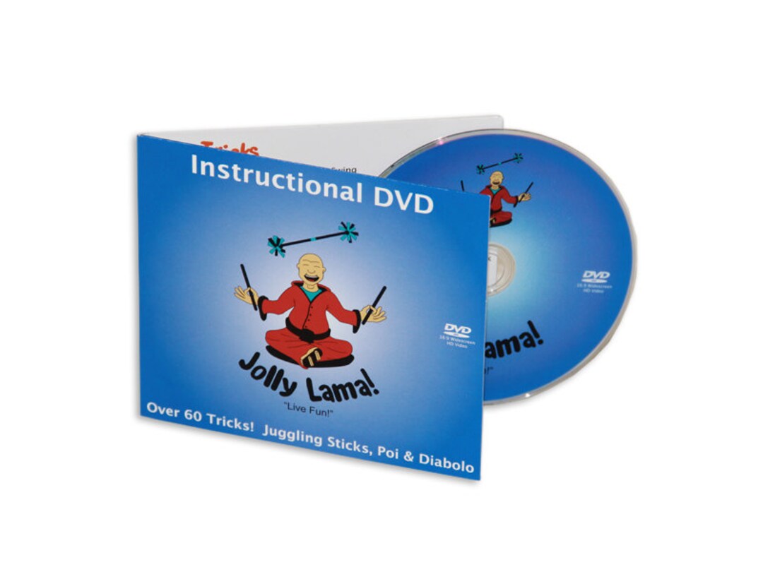 Jolly Lama 3-in-1 Instructional DVD for Juggling Devil Sticks, Diabolos ...