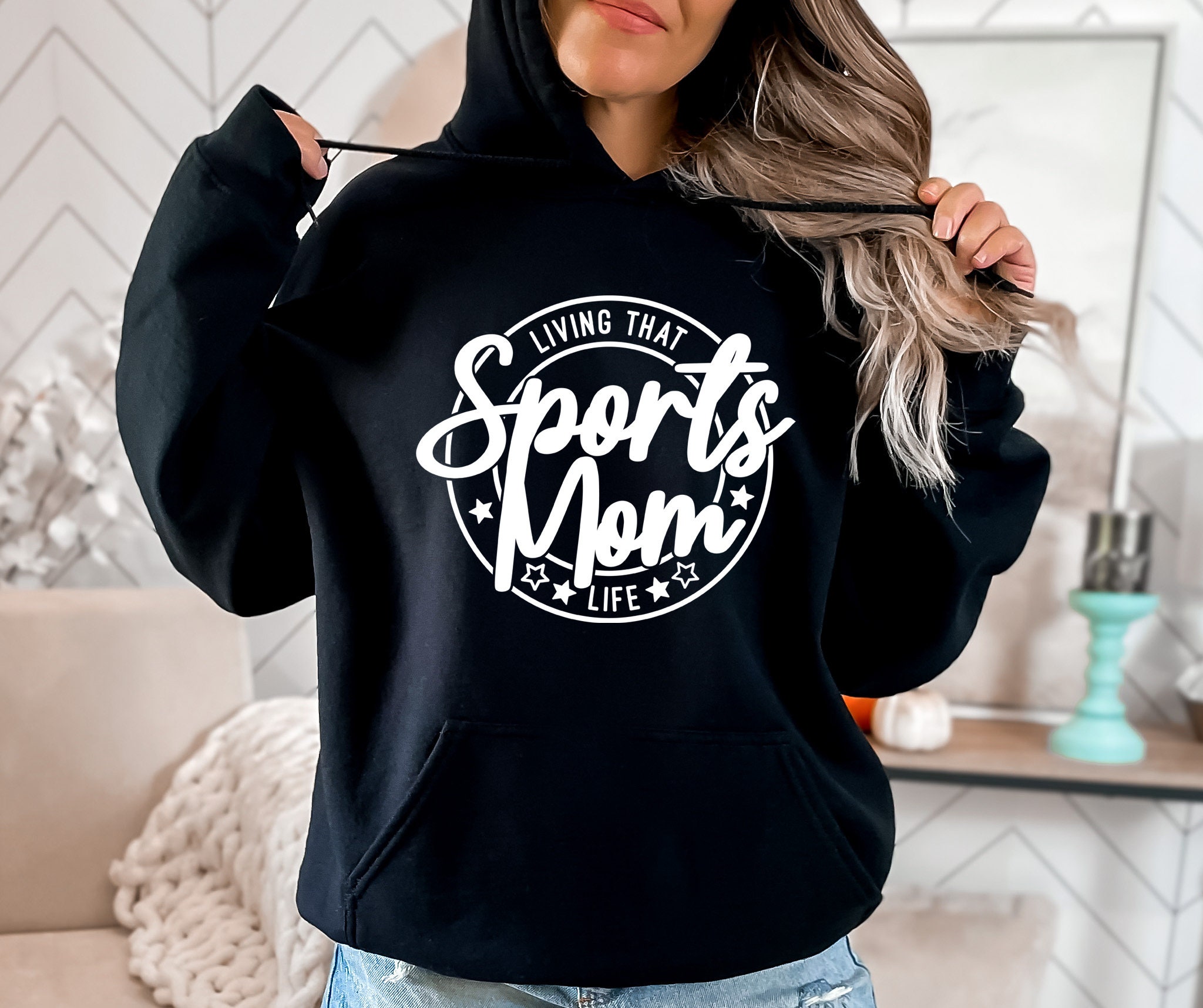 Sports Mom Svg Sports Mama Svg Living That Sports Mom Life Etsy