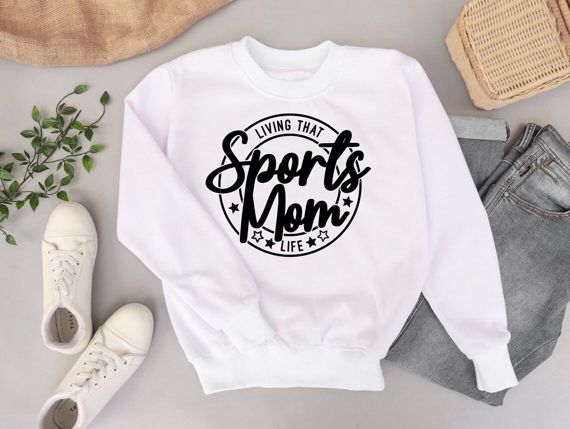 Sports Mom SVG Sports Mama SVG Living That Sports Mom Life - Etsy